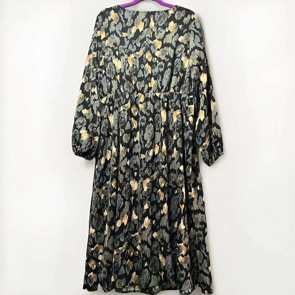 SHEIN | Dresses | Shein Frenchy Dress Xl Long Sleeve Midi Surplice V ...